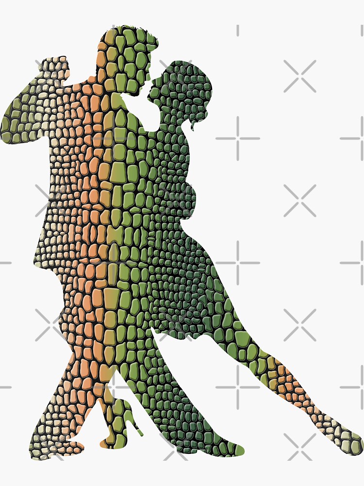 "TANGO DANCERS - SNAKE LIZARD REPTILE TEXTURE - COUPLE SILHOUETTE ...