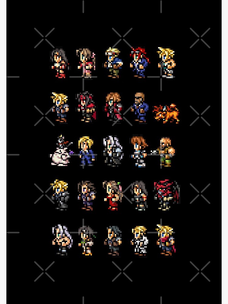 "Final Fantasy VII 7 - Sprites PIXEL SPRITE" Spiral Notebook by ZeWiss ...