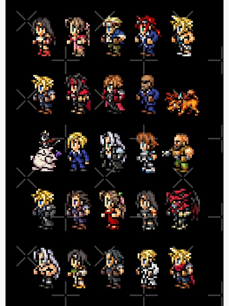 "Final Fantasy VII 7 - Sprites PIXEL SPRITE" Poster von ZeWiss | Redbubble
