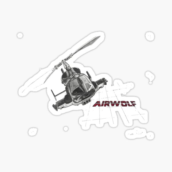 "Airwolf" Sticker for Sale by imandeeban | Redbubble
