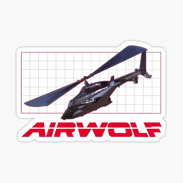 "Airwolf" Sticker for Sale by imandeeban | Redbubble