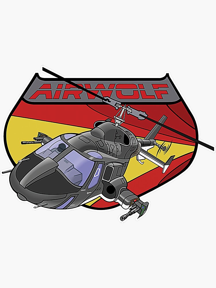 "Airwolf" Sticker for Sale by imandeeban | Redbubble