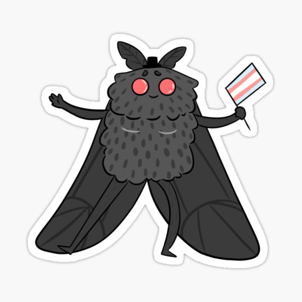 "Trans masc mothman" Sticker for Sale by Drawingsnake | Redbubble