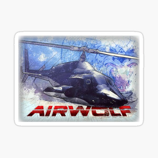 "Airwolf" Sticker for Sale by imandeeban | Redbubble