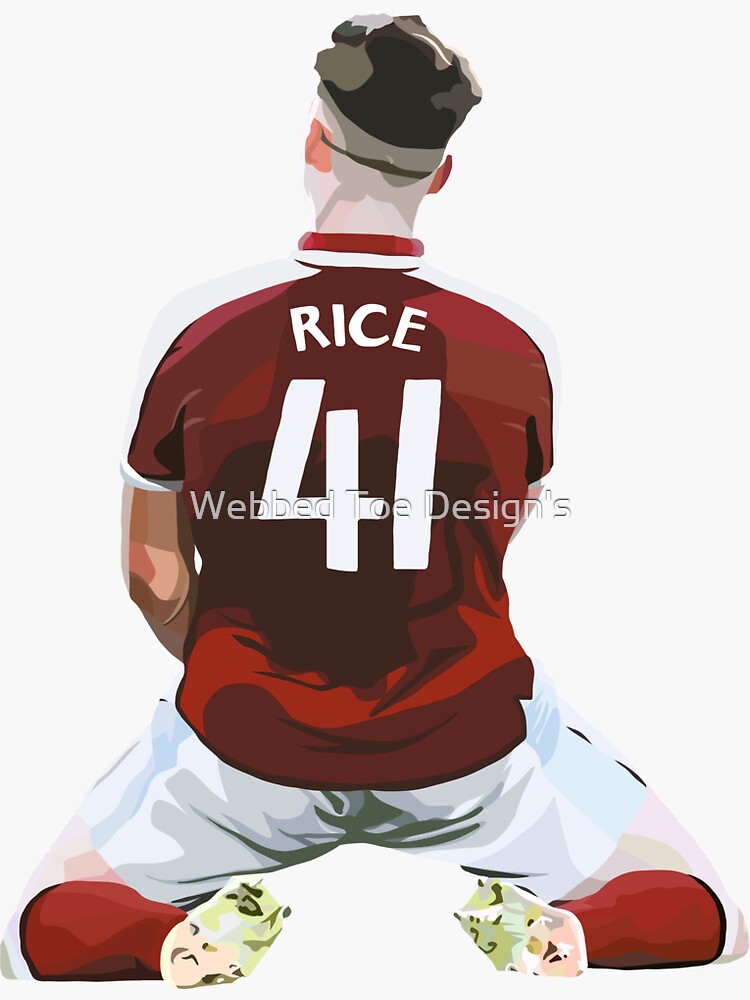 "Declan Rice" Sticker for Sale by Webbed Toe Design's | Redbubble
