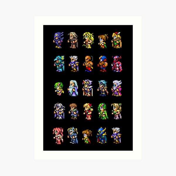 "Final Fantasy IV 4 - Sprites PIXEL SPRITE" Art Print for Sale by ...