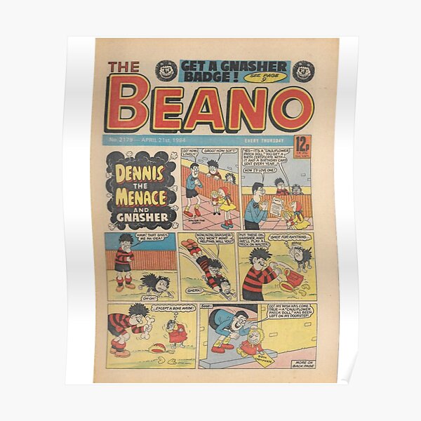 "Vintage/Retro 1984 Beano Front cover. Classic Dennis the menace and ...