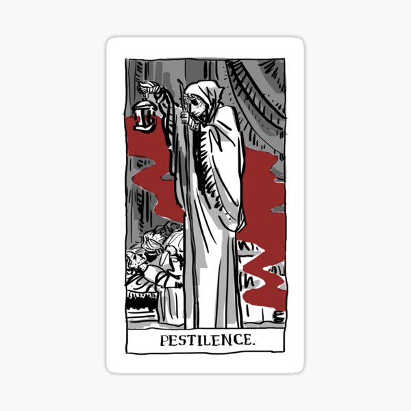 Pegatina «Carta del Tarot de los Jinetes - Pestilencia» de alice-holman ...