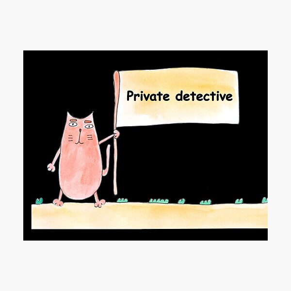 Lámina fotográfica «Detective privado. Profesión, trabajo, trabajo ...