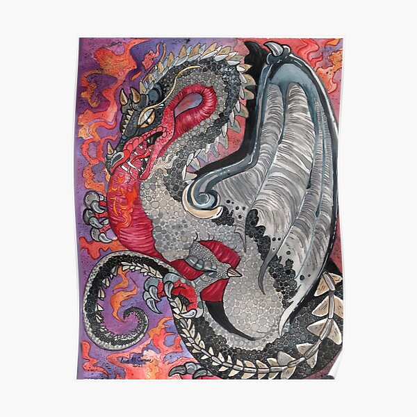"Bryagh Flight of Dragons" Poster for Sale by Shadowind | Redbubble