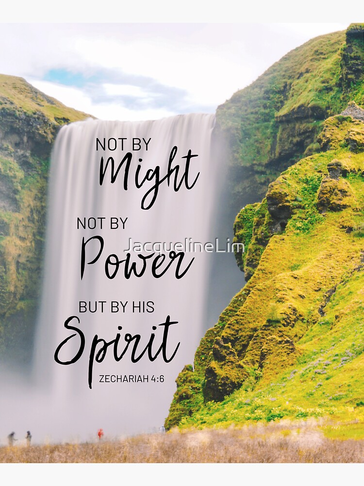 " Bible Verse - Not by Might, Not by Power But By His Spirit" Sticker ...