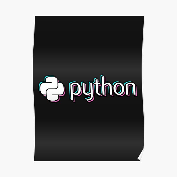 "Python Logo Glitch Glitchy" Poster for Sale by LagginMatrix | Redbubble