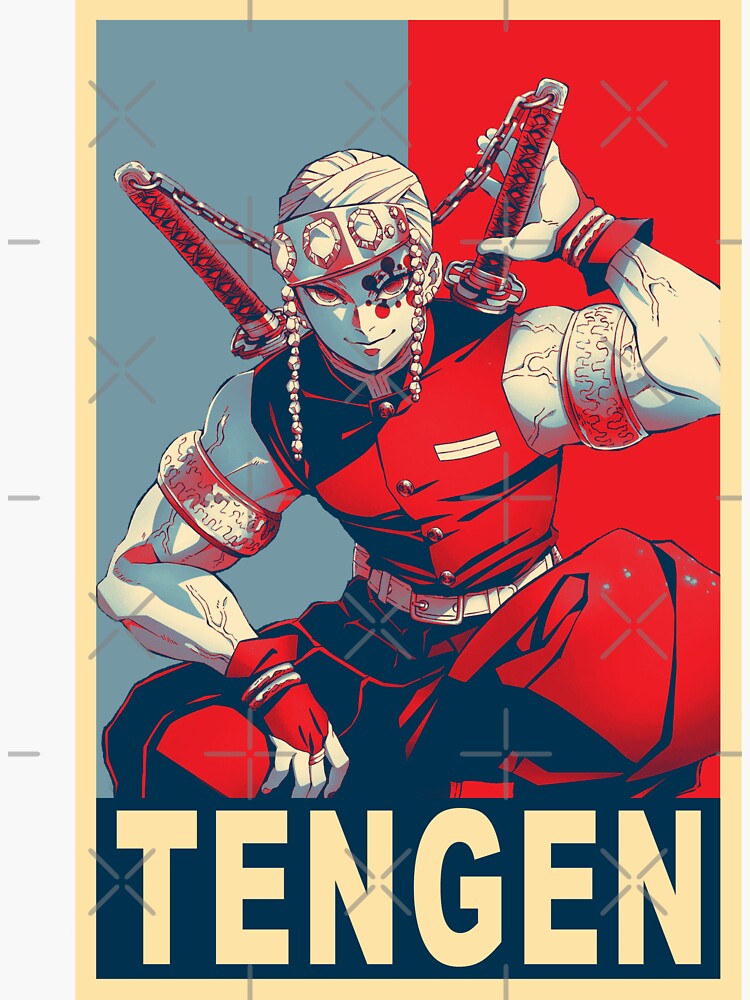 "Tengen Uzui - Poster" Sticker von LahcenBamouh | Redbubble
