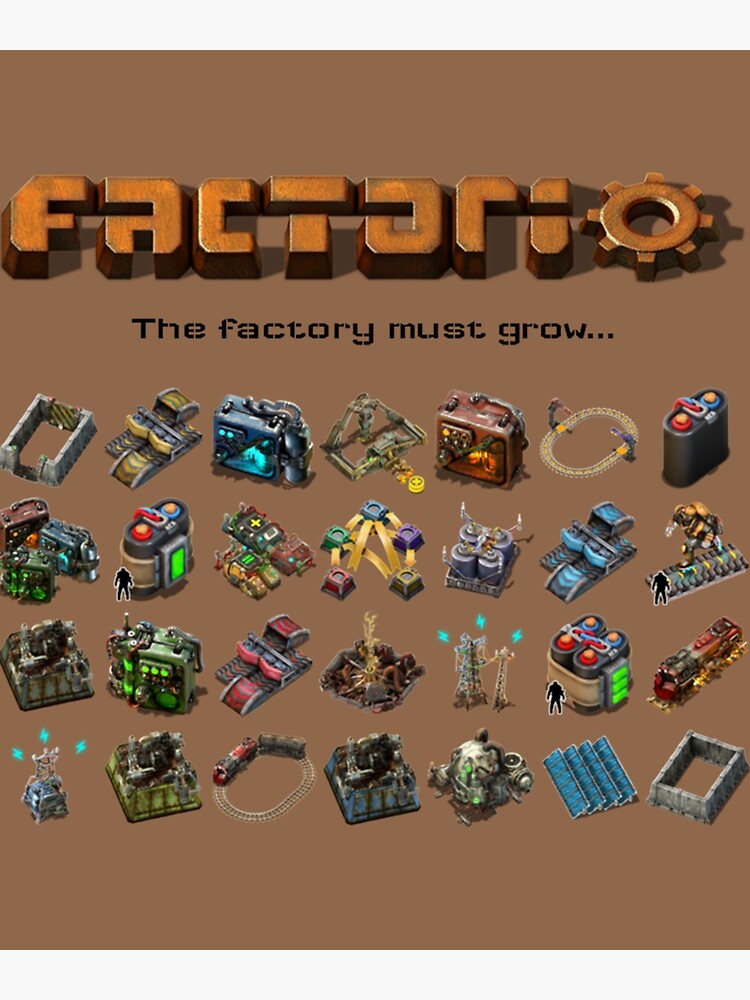 Factorio, The factory must grow... Premium Matte Vertical Poster sold ...