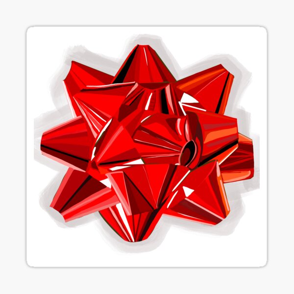 "Red Bow " Sticker by Kimberlyryanart | Redbubble