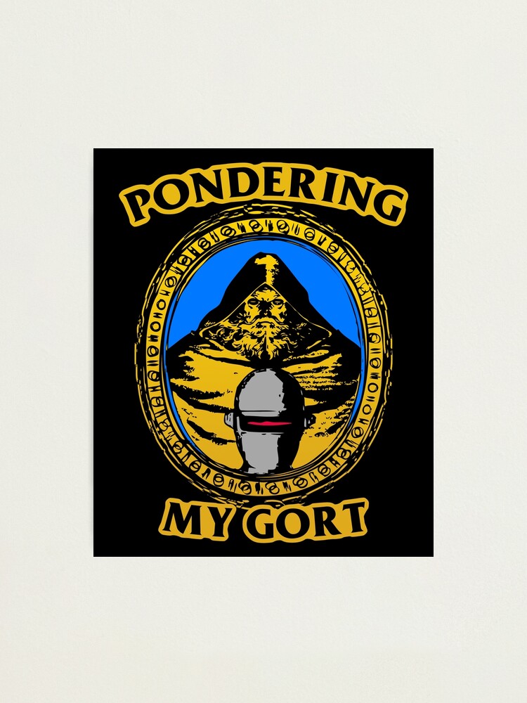 "Pondering My Orb Gort Robot Meme" Photographic Print for Sale by ...