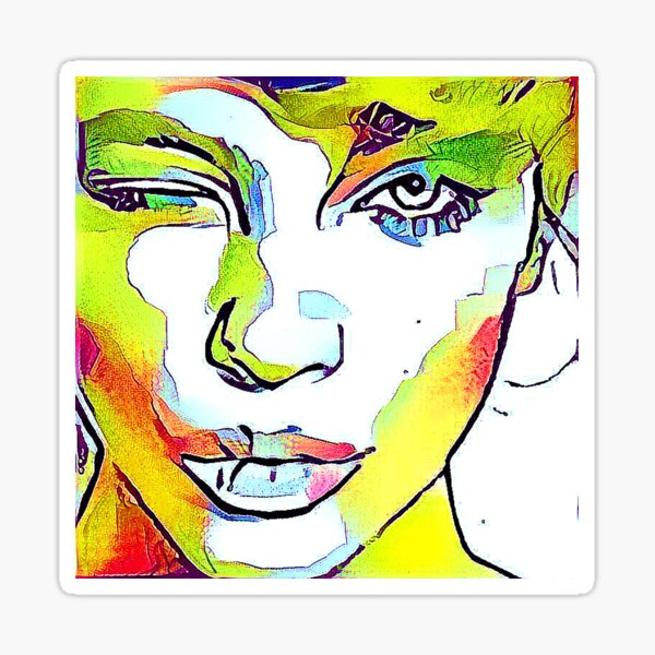 "beautiful woman art,female face" Sticker for Sale by Artrendshop ...