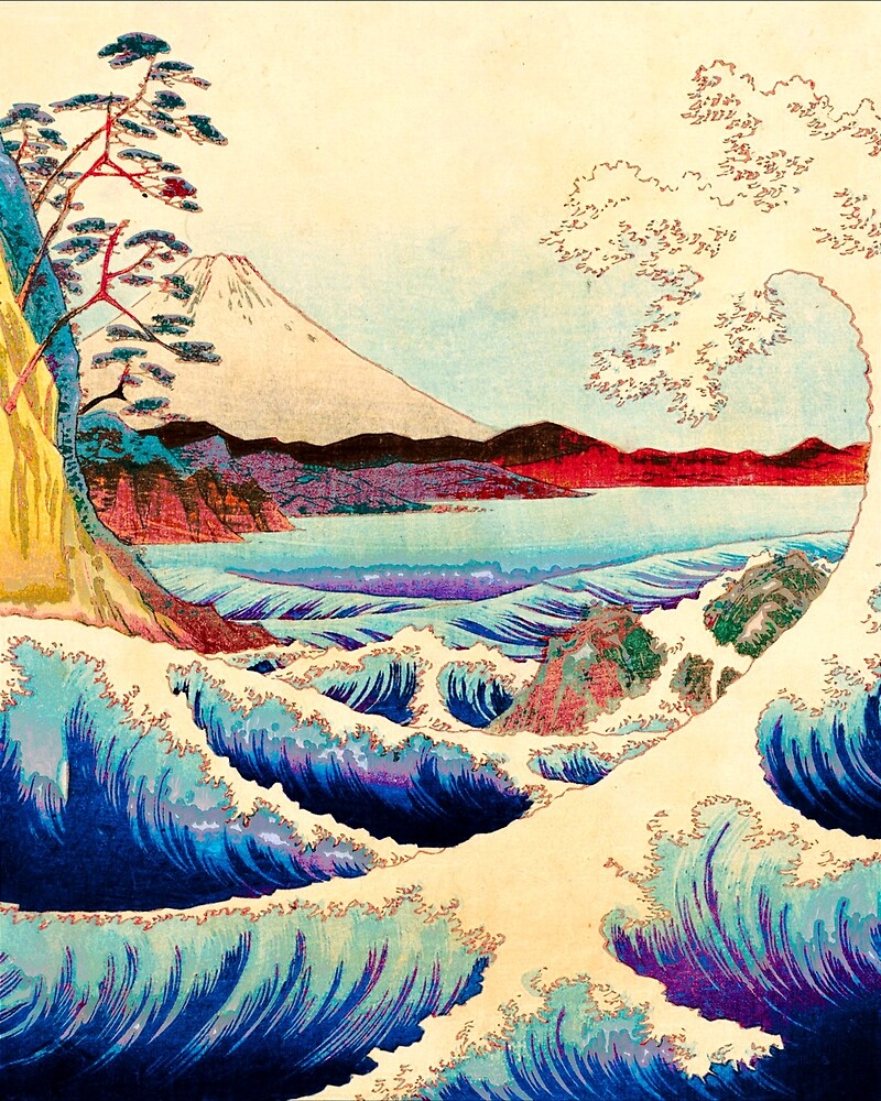 "Japanese Art The Great wave off kanagawa" by Nature Babylon | Redbubble