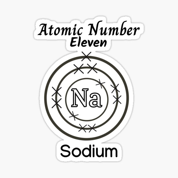 "Atomic number 11 Sodium Science Chemistry Teacher Student" Sticker by ...