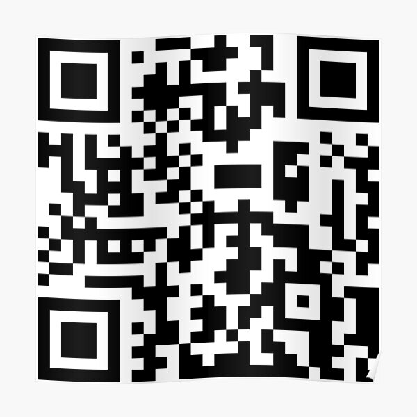 "Random Cat Gif Qr Code" Poster for Sale by justbread | Redbubble