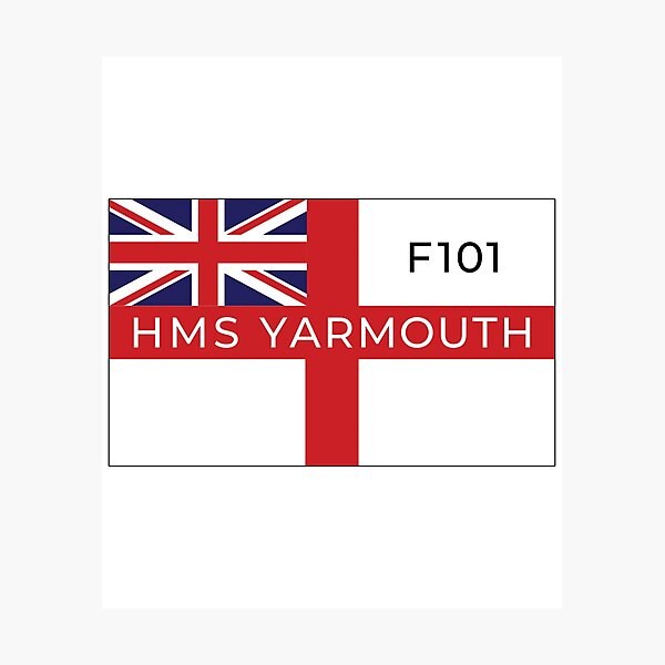 "HMS Yarmouth On British White Ensign - F101 - British Navy Type 12M ...