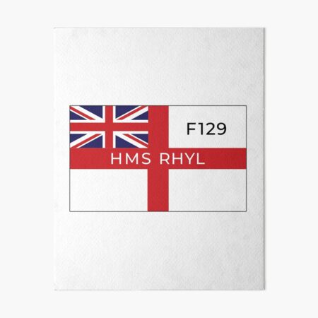 Lámina rígida «HMS Rhyl en British White Ensign - F129 - Fragata clase ...