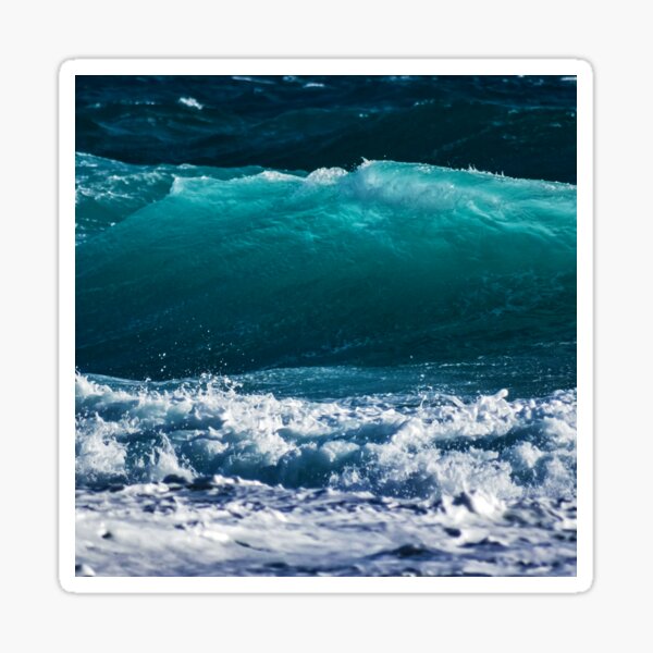 "Blue Ocean Waves|Waves of Ocean" Sticker by yousseftalat2 | Redbubble