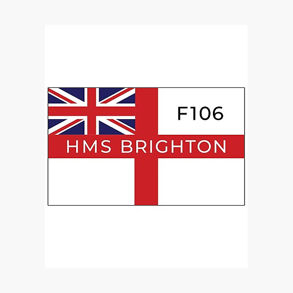 "HMS Brighton On British White Ensign - F106 - British Navy Type 12M ...