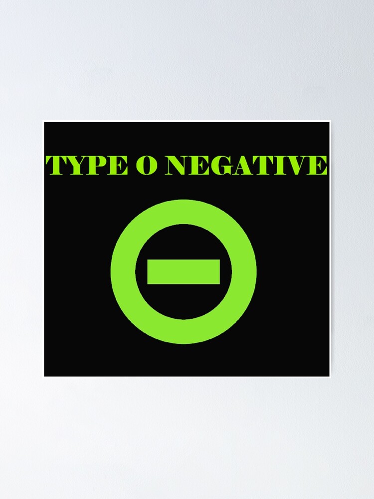 "Type O Negative Logo " Poster for Sale by KawaiiBakemono | Redbubble