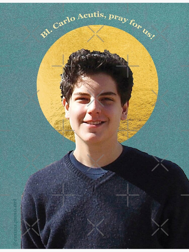 "Blessed Carlo Acutis Holy Card Design" Art Print by emma-pano | Redbubble