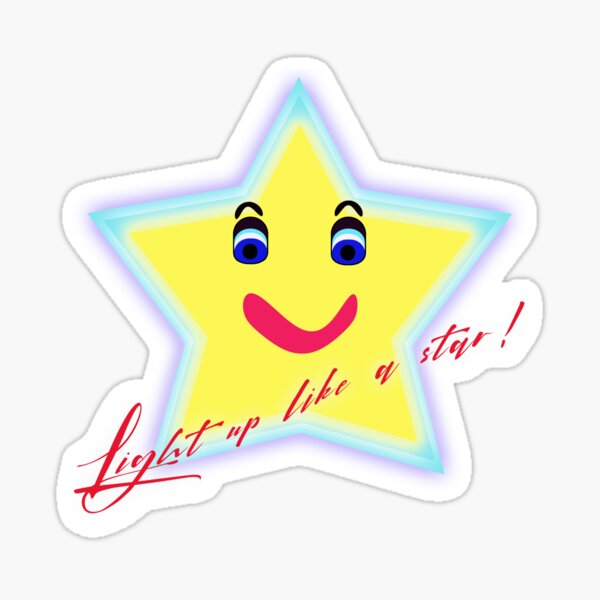 "Light up like a star" Sticker for Sale by Aleksey18 | Redbubble