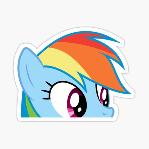 "Rainbow Dash Peaker" Sticker for Sale by CandycaneRose | Redbubble