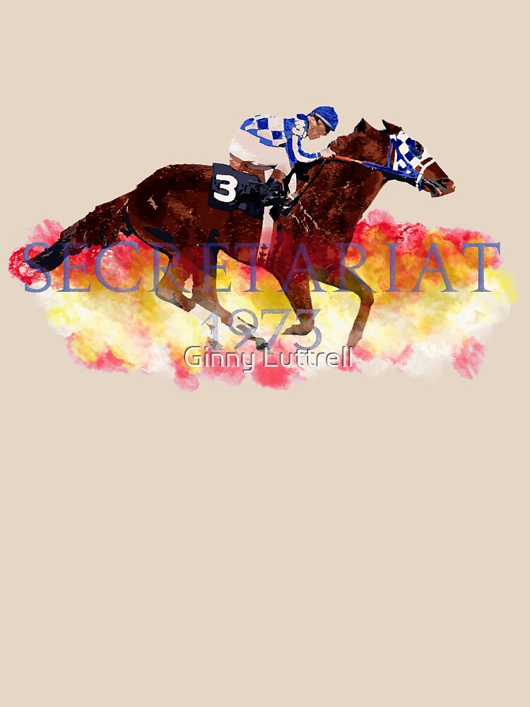 "Secretariat 1973 Triple Crown Winner- Famous Racehorses" T-shirt for ...