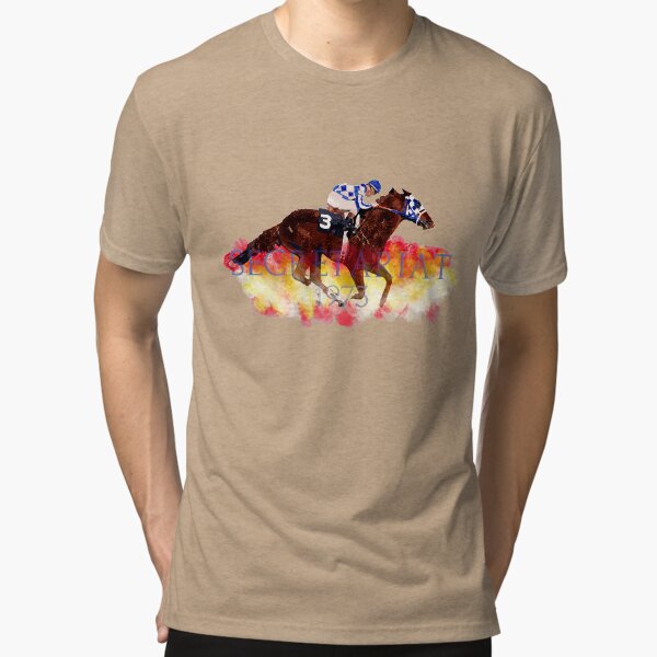 "Secretariat 1973 Triple Crown Winner- Famous Racehorses" Tri-blend T ...
