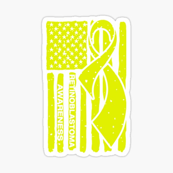 "Retinoblastoma Awareness Ribbon American Flag" Sticker by Tadmab ...