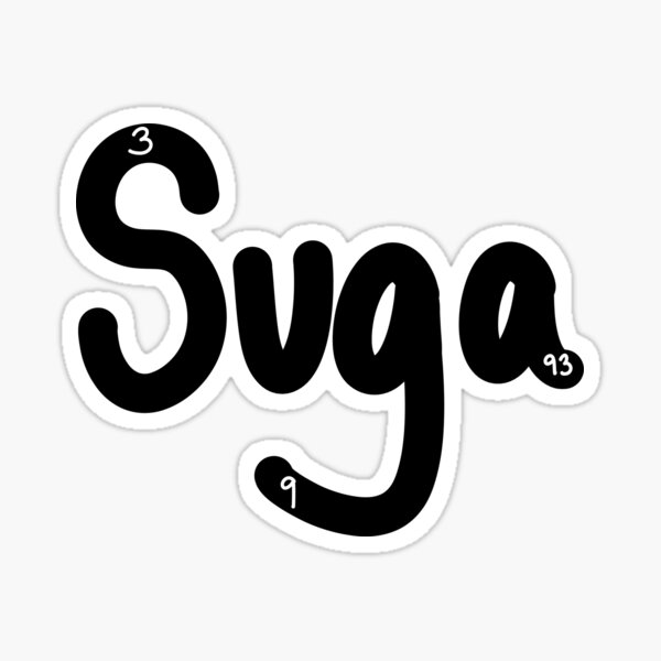 "Suga Sticker BTS Fan Art" Sticker for Sale by ebug200 | Redbubble