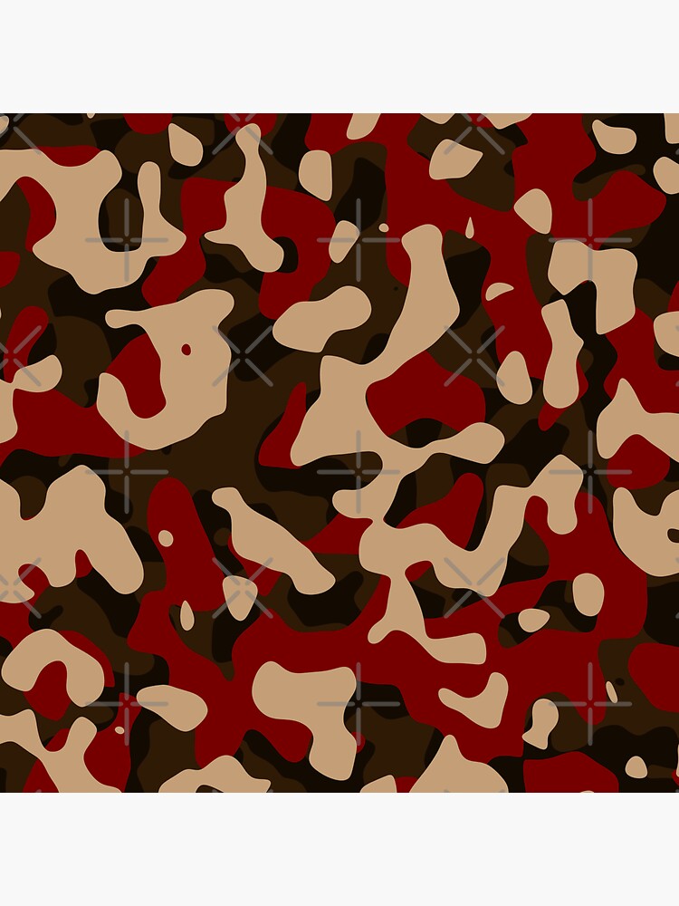 "Fire Red Military Camouflage Pattern" Sticker for Sale by allmarkmade ...
