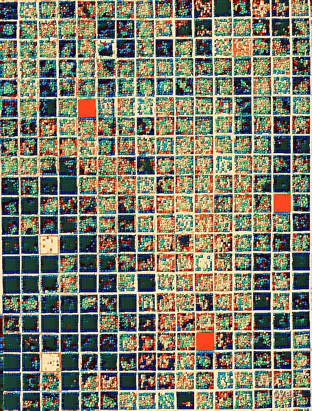 "Modernist Retro Brick Matrix" by Tovers | Redbubble
