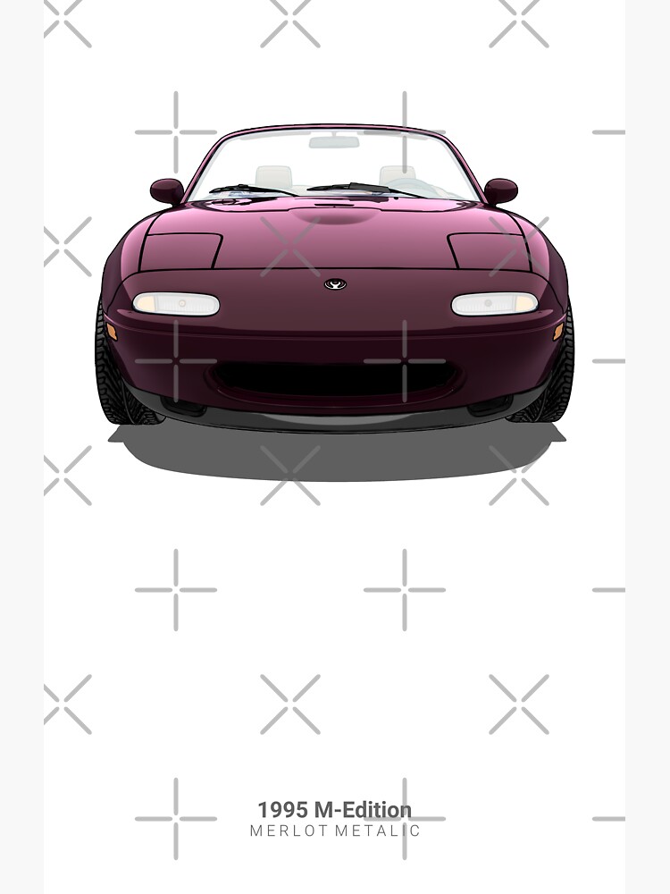 "1995 NA M-Edition Merlot Mica Miata Poster" Sticker by Erics75218 ...