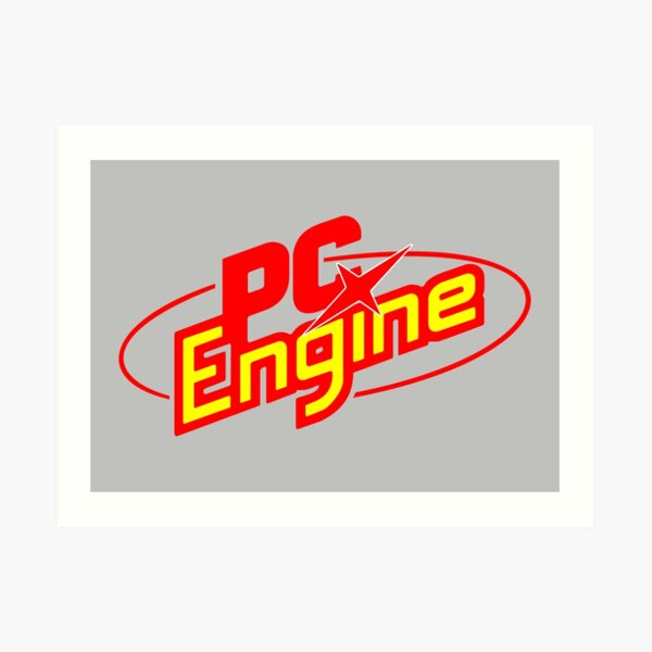 "PC Engine Logo (Red)" Art Print for Sale by RubenCRM | Redbubble