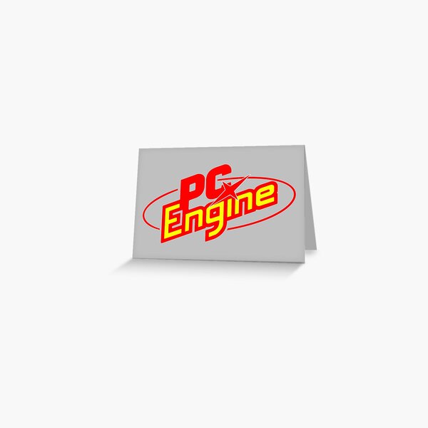 "PC Engine Logo (Red)" Greeting Card for Sale by RubenCRM | Redbubble