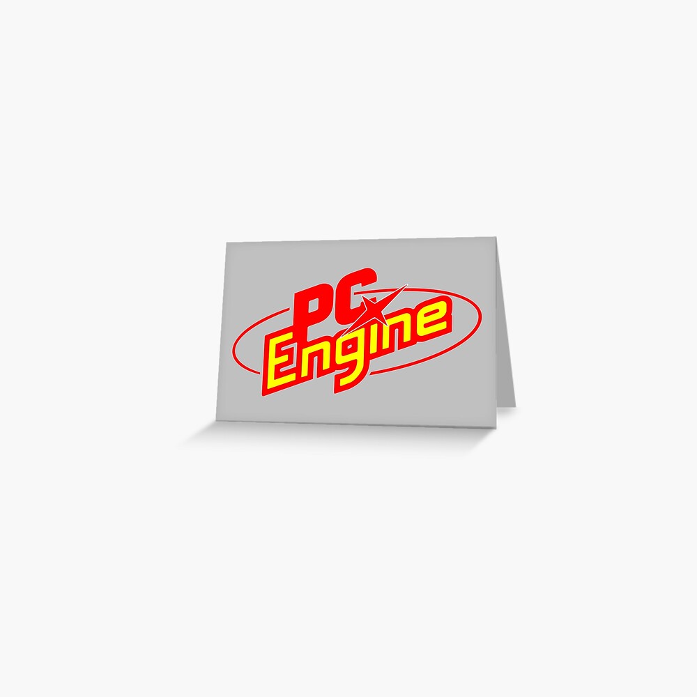 "PC Engine Logo (Red)" Greeting Card for Sale by RubenCRM | Redbubble