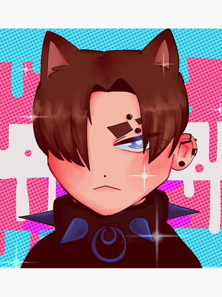 "trans catboy leon " Sticker for Sale by swtchbladeee | Redbubble