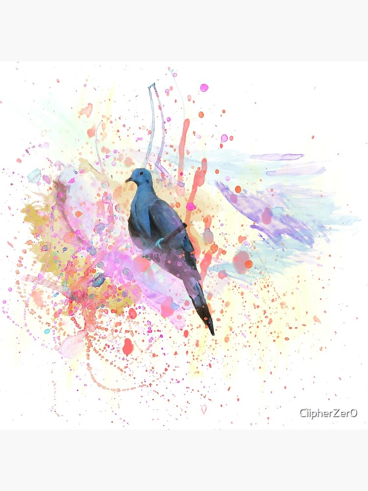 "Paint-splatter Watercolor Bird [0.2] Transparent" Poster by ...