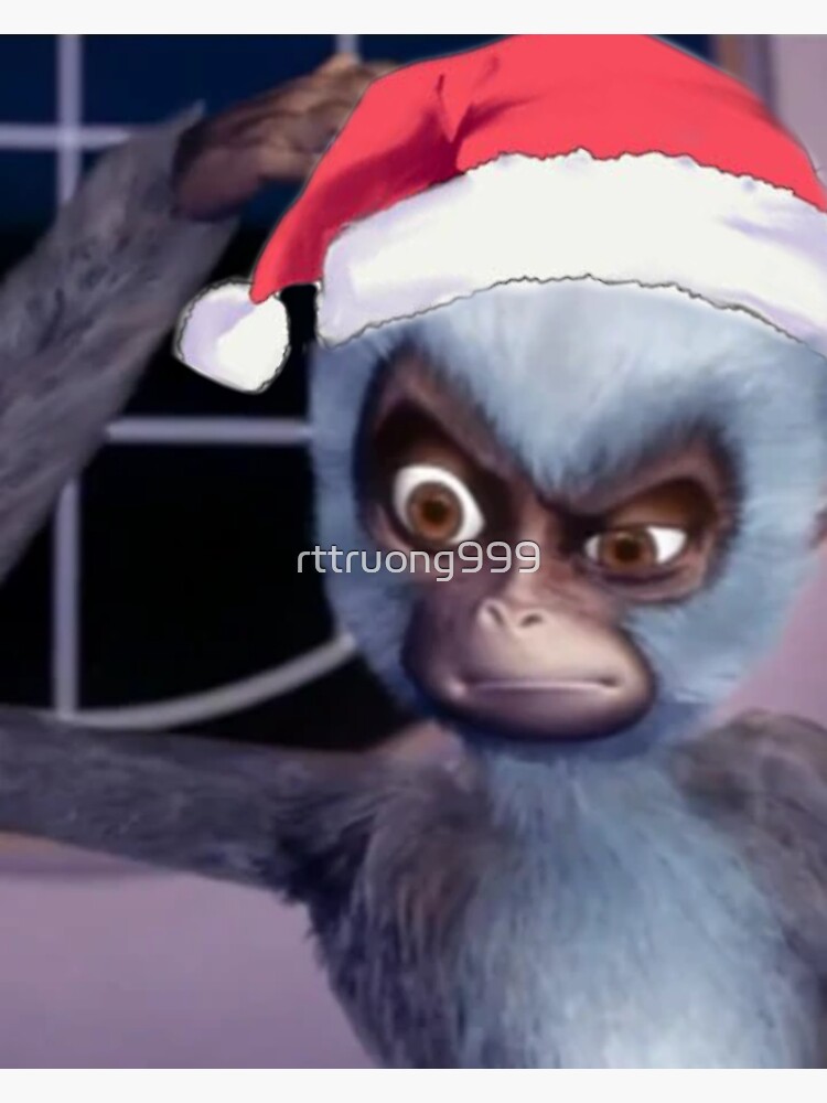 "Barbie Meme Brutus Monkey Santa Funny" Sticker by rttruong999 | Redbubble