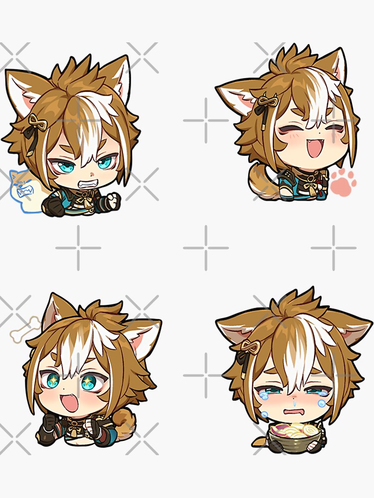 "Chibi Gorou Genshin Impact Gorou Chibi Cute pack" Sticker for Sale by ...