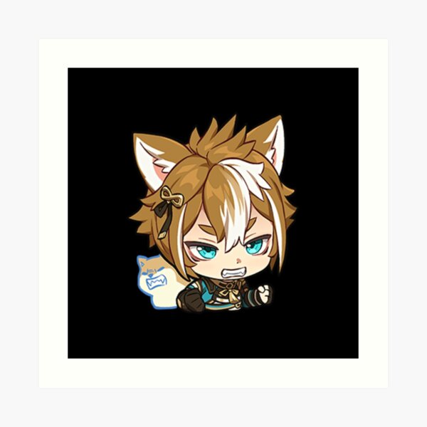 "Chibi Gorou Genshin Impact Gorou Chibi Cute " Art Print for Sale by ...