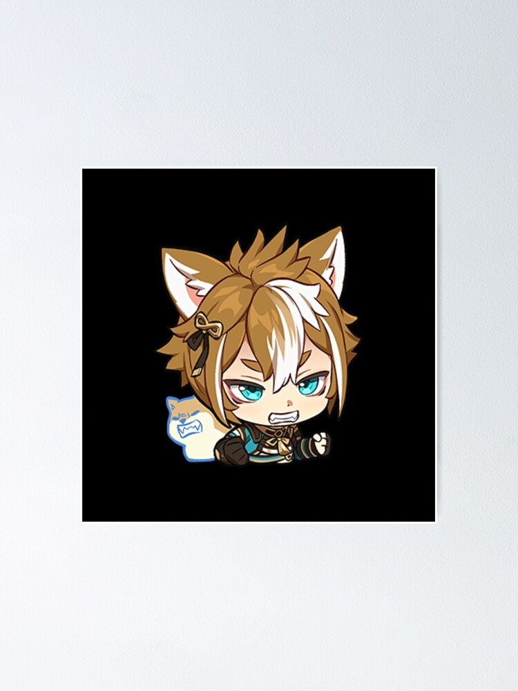 "Chibi Gorou Genshin Impact Gorou Chibi Cute " Poster for Sale by ...