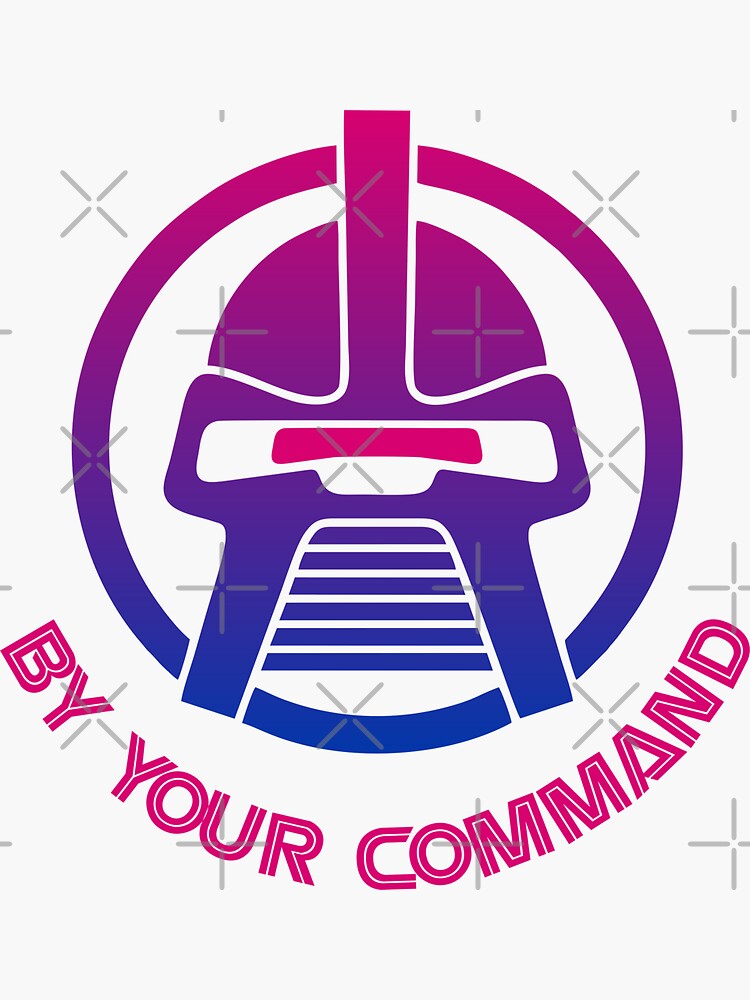 "Battlestar Galactica: By Your Command (Bi Pride Colours)" Sticker for ...