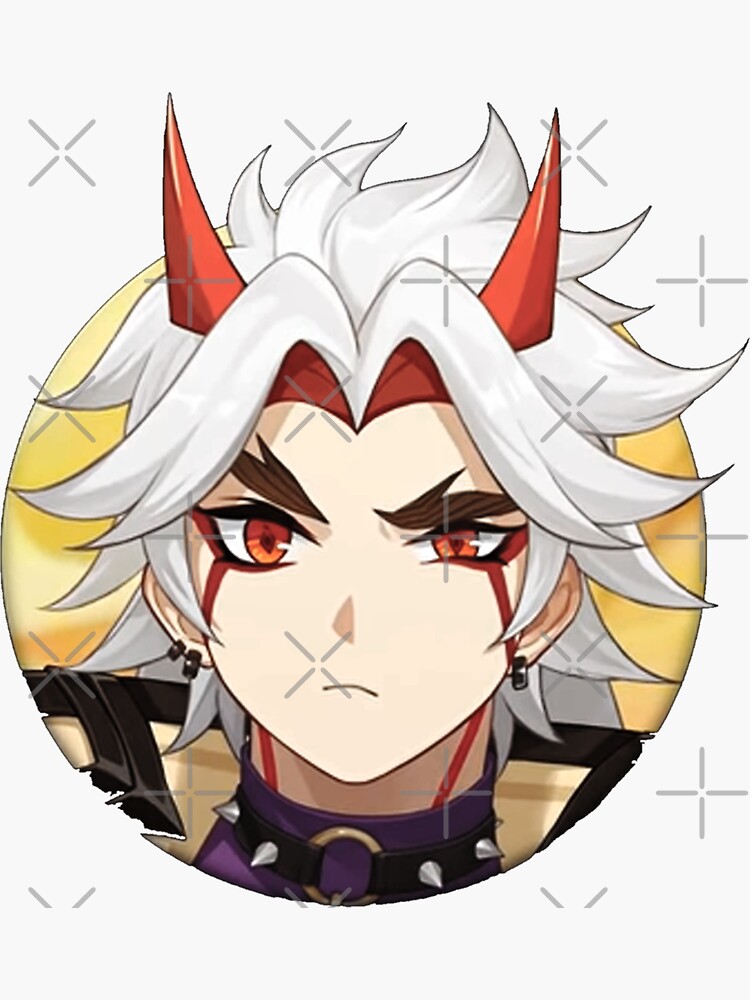 "Genshin Impact Arataki Itto " Sticker for Sale by Omagatoki | Redbubble
